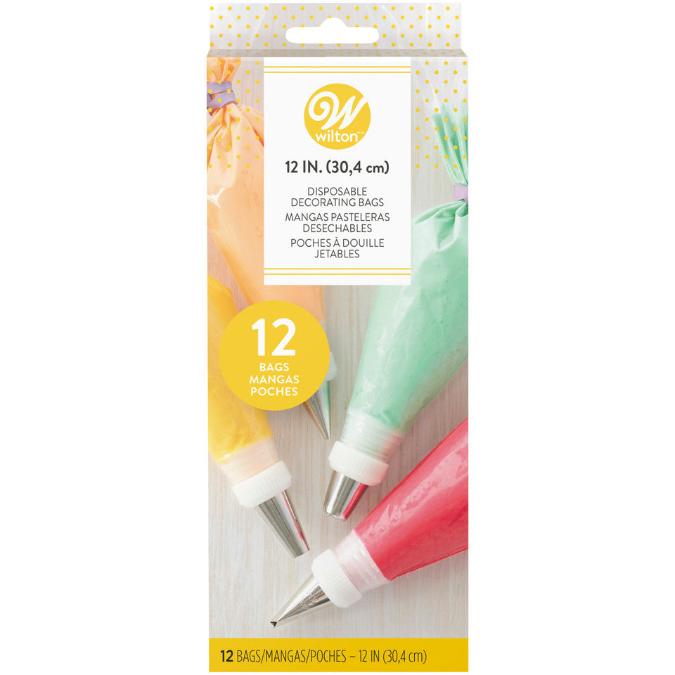 12CT 12" DISPOSABLE DECORATING BAGS – G&G Cake Decorating Supplies