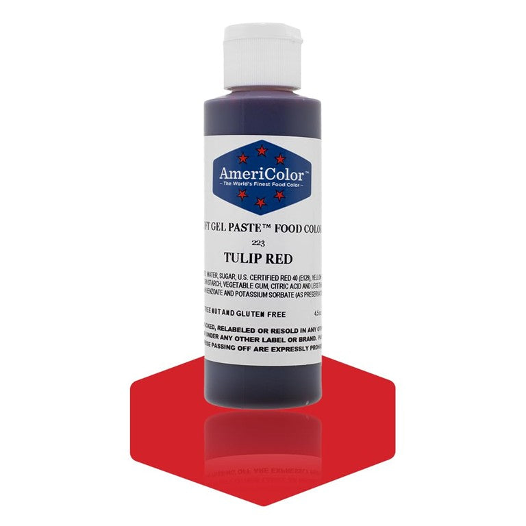 TULIP RED GEL COLOR 4.5 OZ – G&G Cake Decorating Supplies
