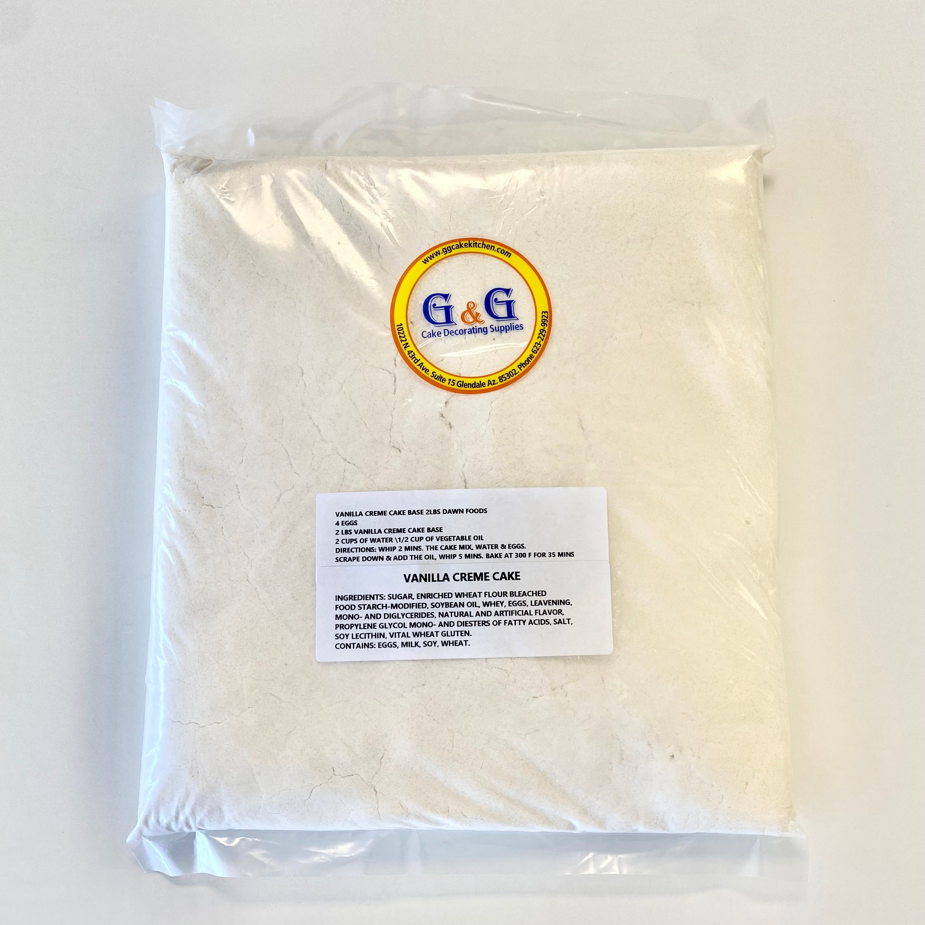 VANILLA CREME CAKE MIX 2 LBS – G&G Cake Decorating Supplies